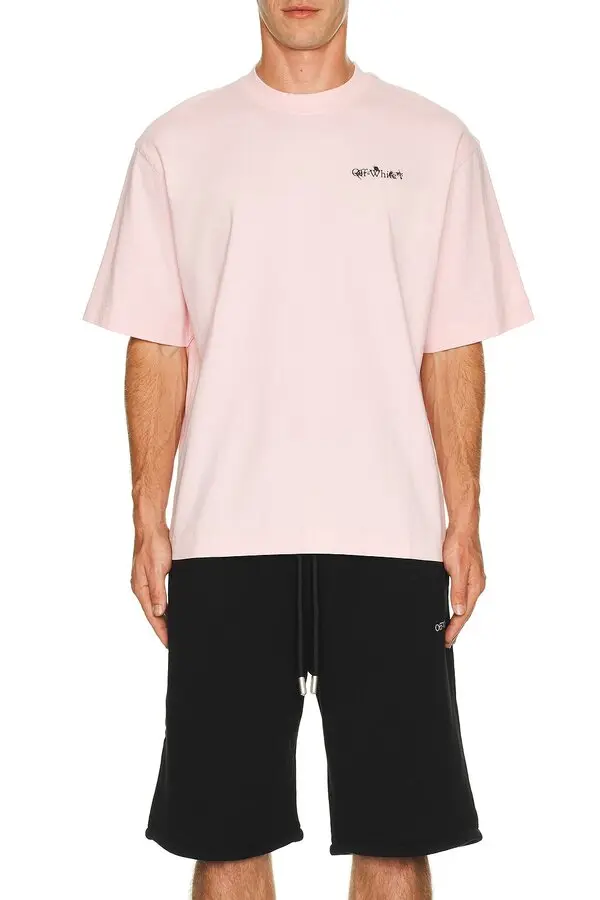 Off-White Flower Arrow Skate T-Shirt In Pink In Chalk Pink - 30